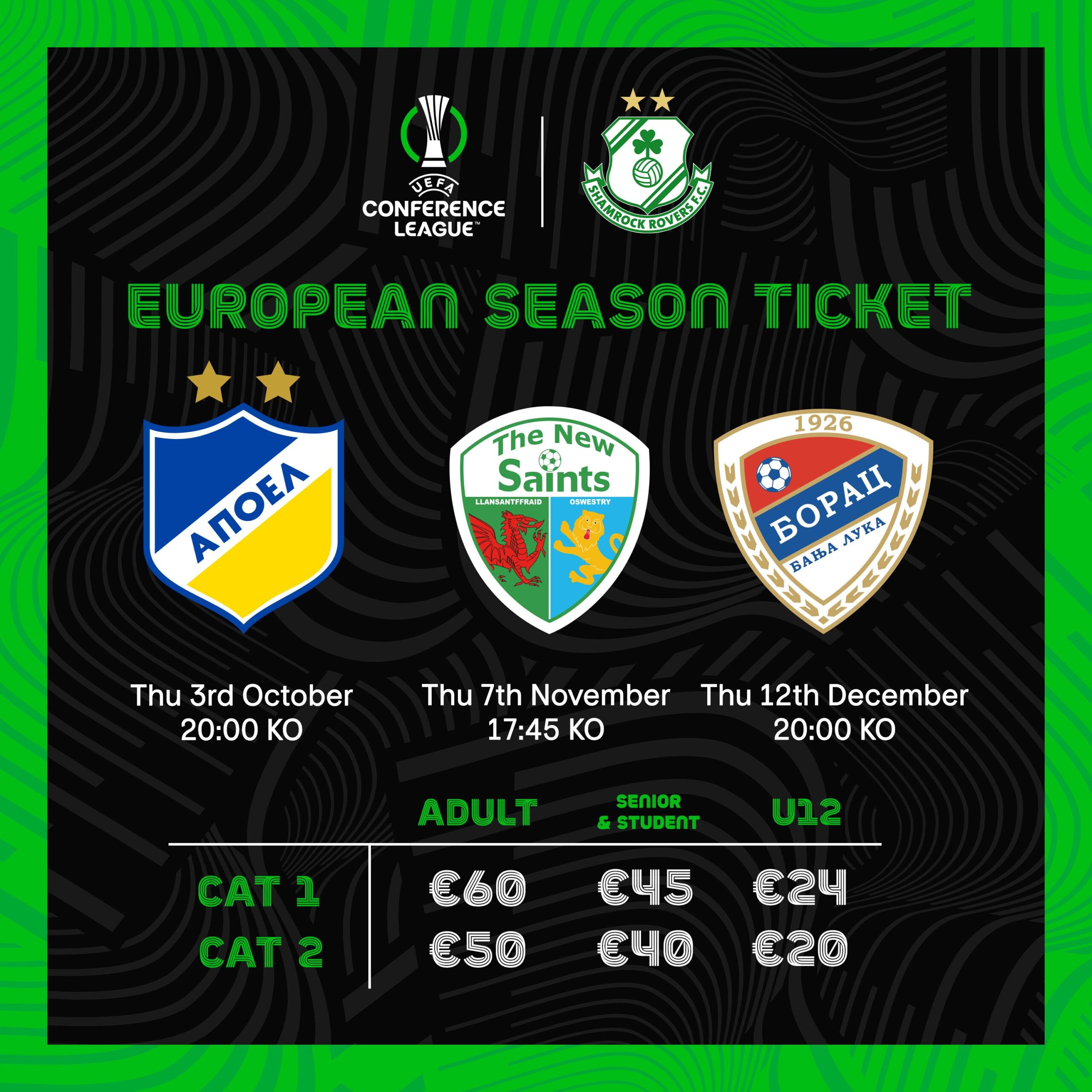 European Season Tickets 12 September 2024